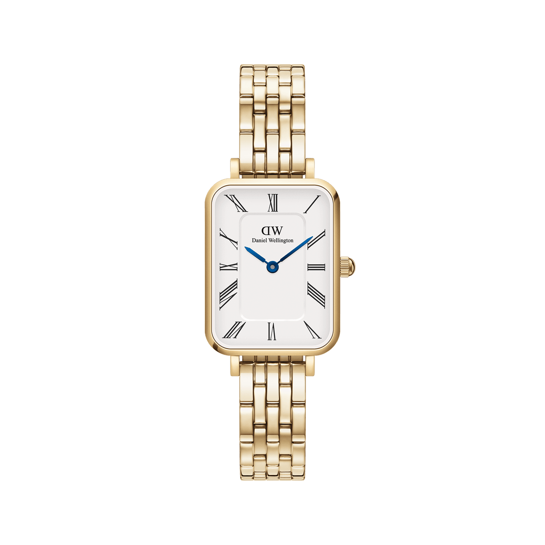 Quadro Roman Numerals 5-Link Gold | DW