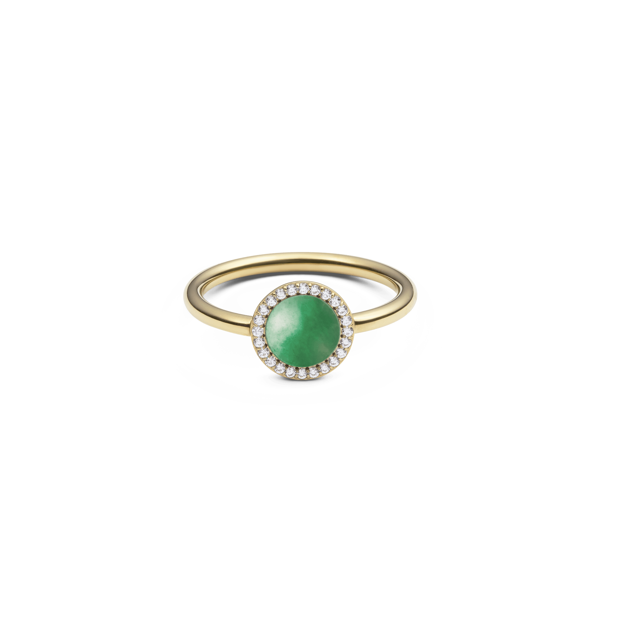 Audrey Ring Jade Gold