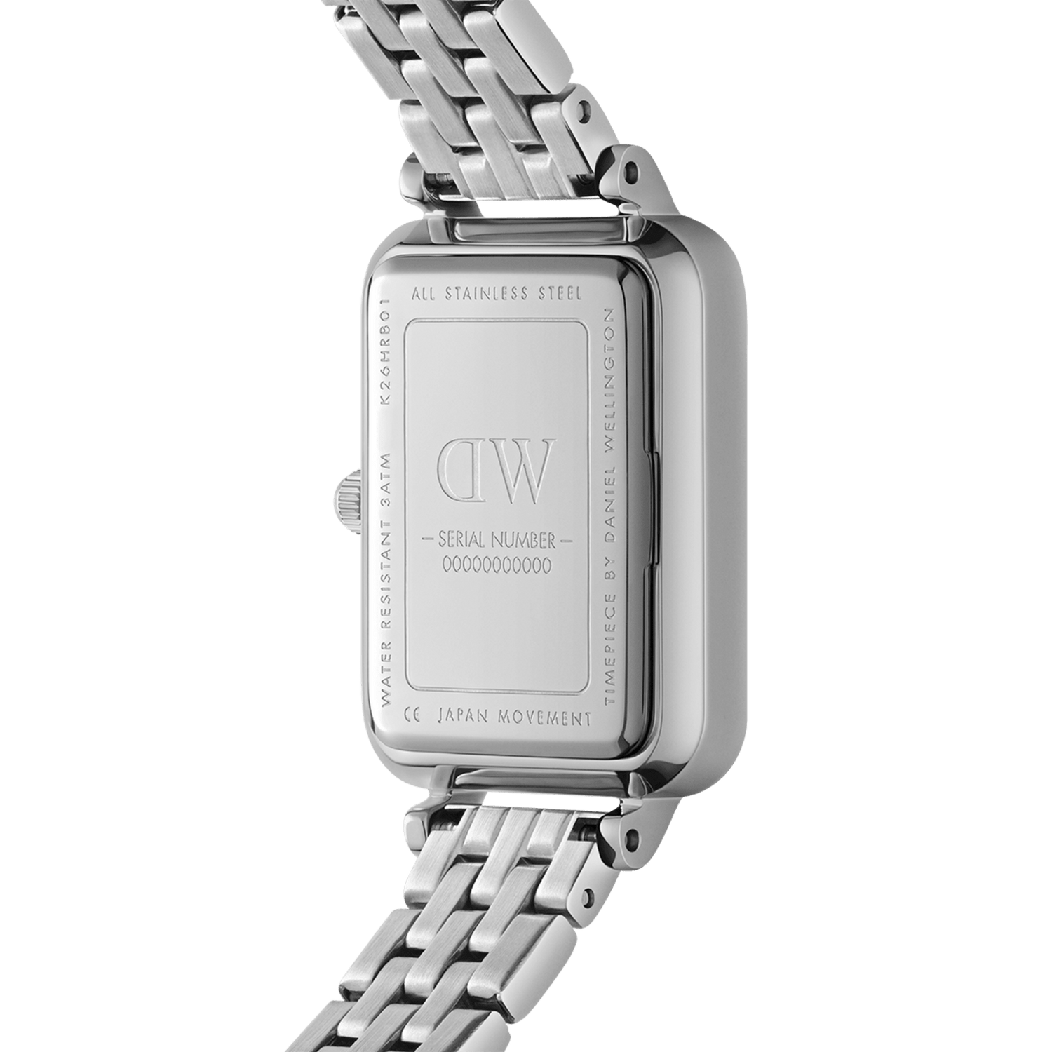 Quadro Bezel arctic sunray watch - with silver strap | DW Quadro Bezel arctic sunray watch - with silver strap | DW