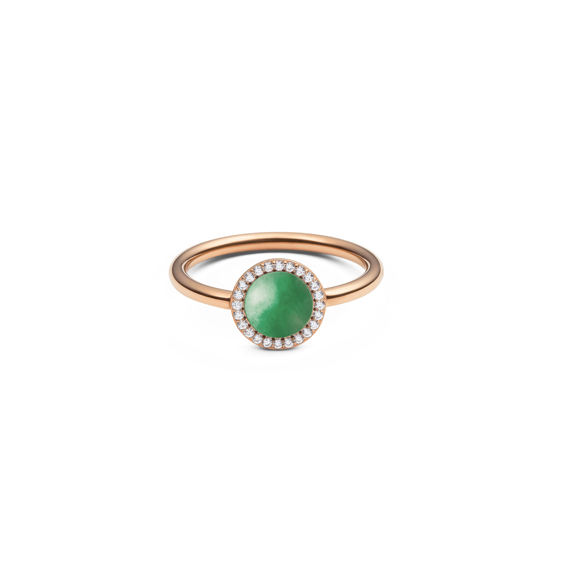 Audrey Ring Jade Rose Gold | DW