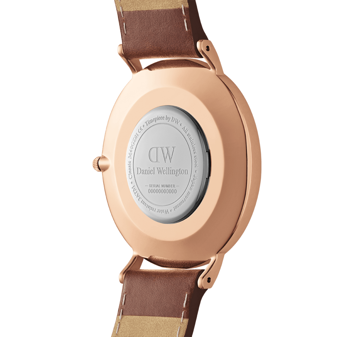 St Mawes Amber - Watch in rose gold & amber sunray dial | DW