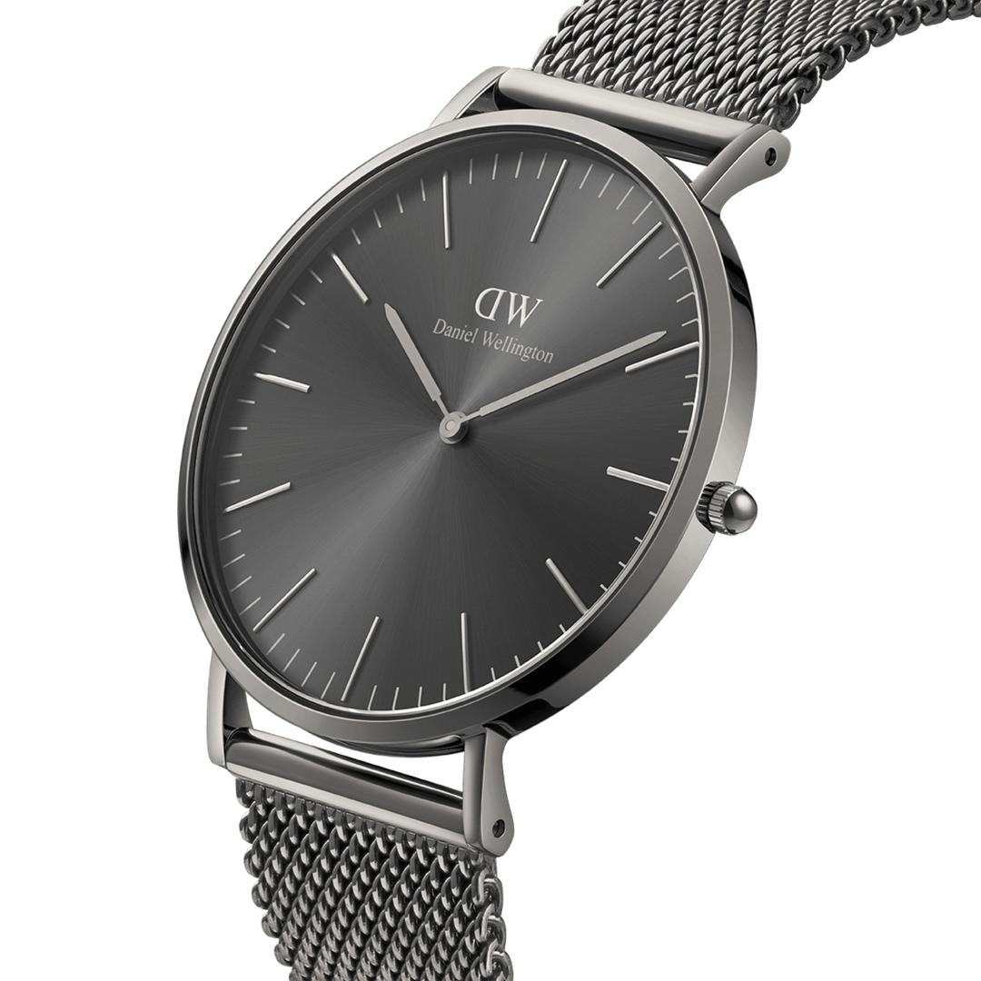 Mesh Graphite - Classic silver watch with grey dial | DW