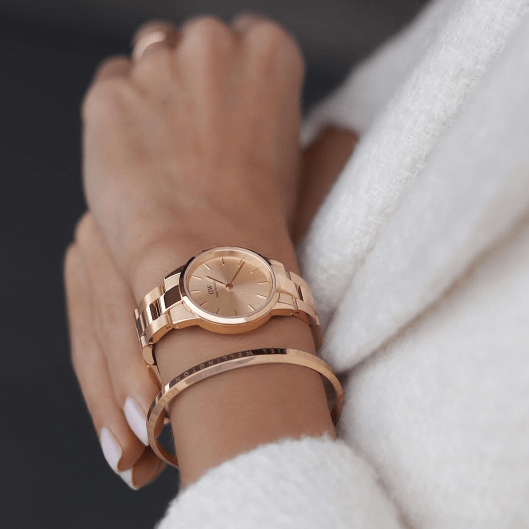 Iconic Link Unitone - Rose Gold watch - 28mm | DW