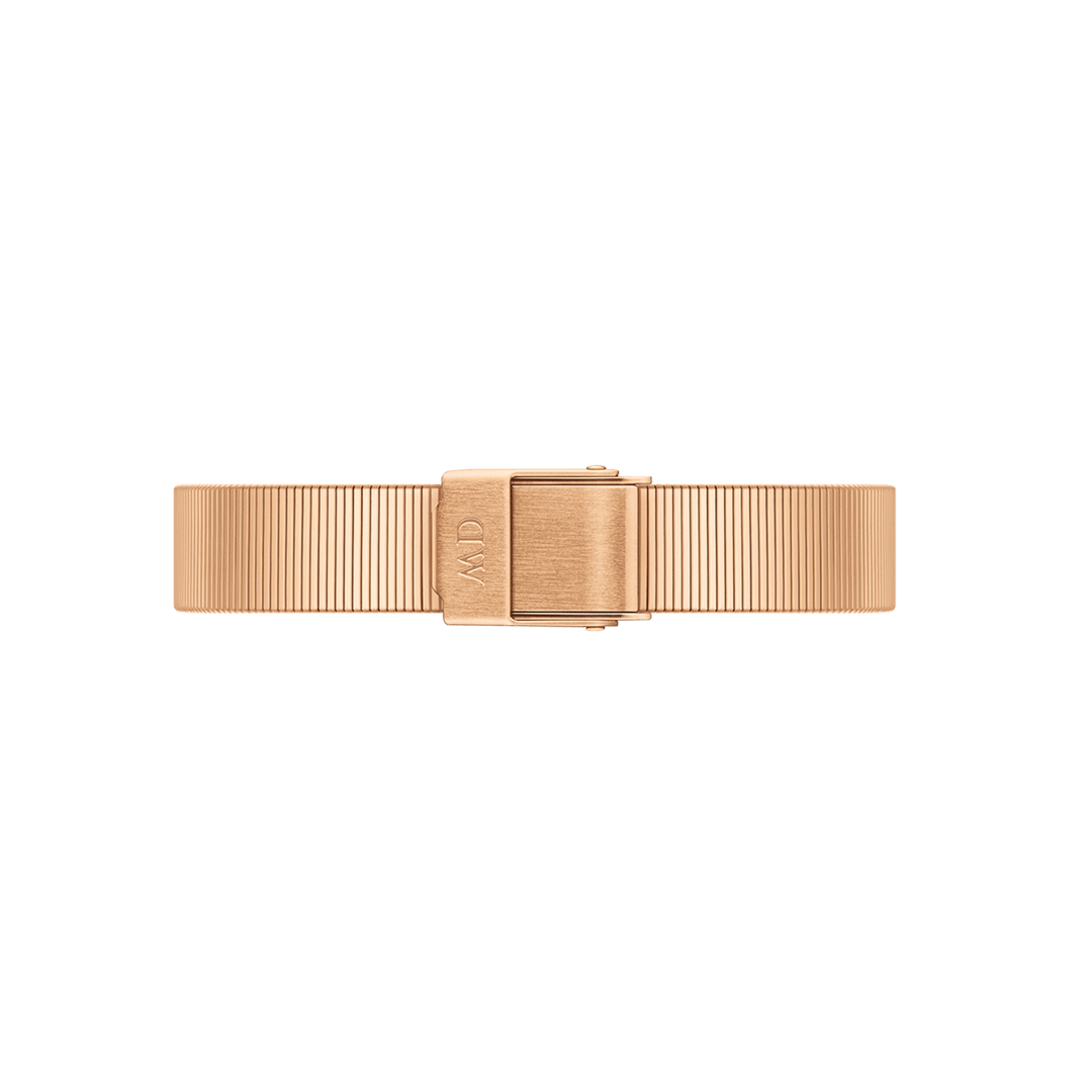Quadro Studio - Womens square watch - White & Rose Gold | DW